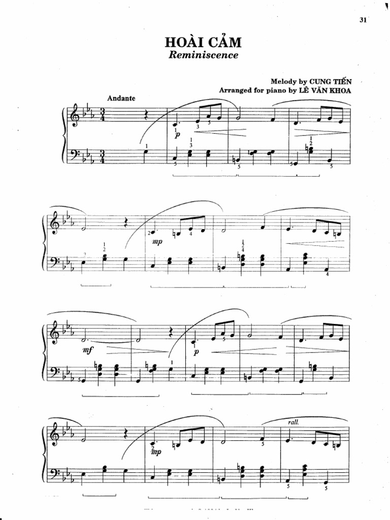 Hoai Cam - Arr Le Van Khoa | PDF