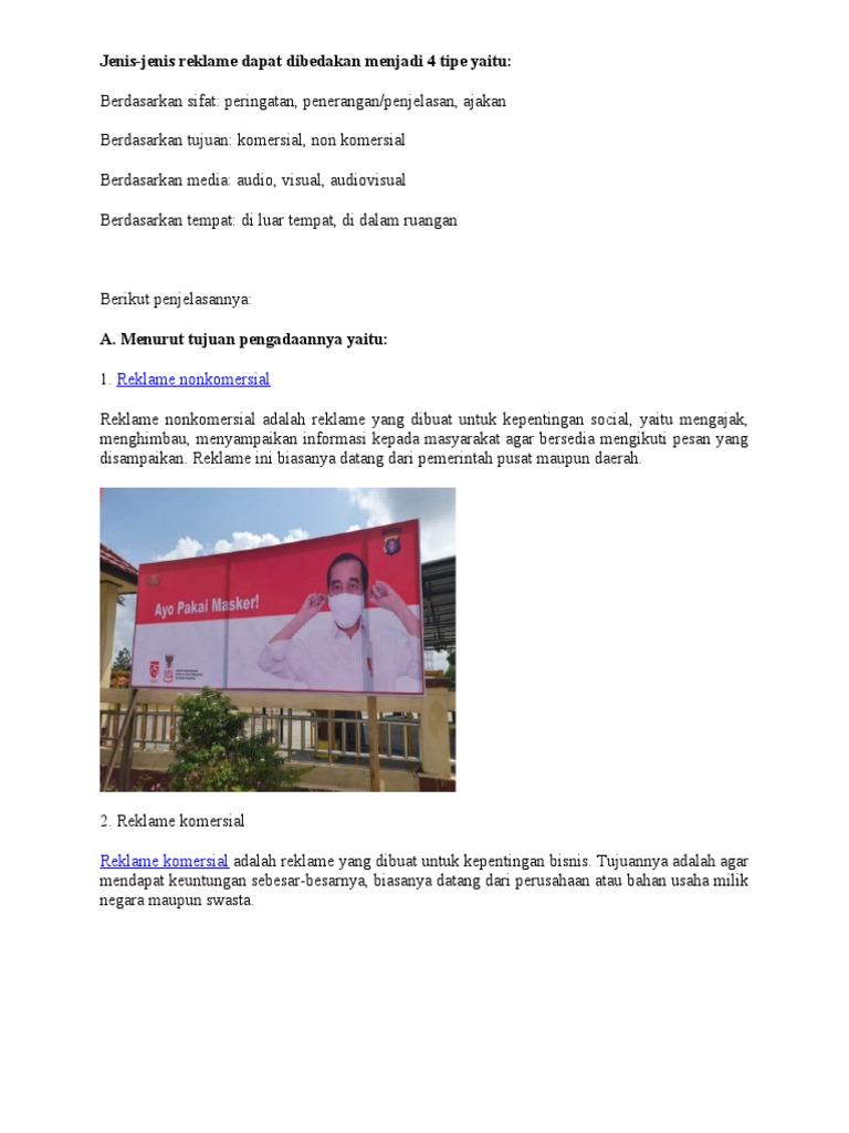 Macam-Macam Reklame | PDF