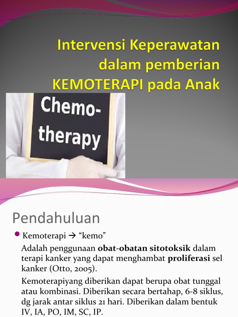 Intervensi Pemberian Kemoterapi Pada Anak | PDF