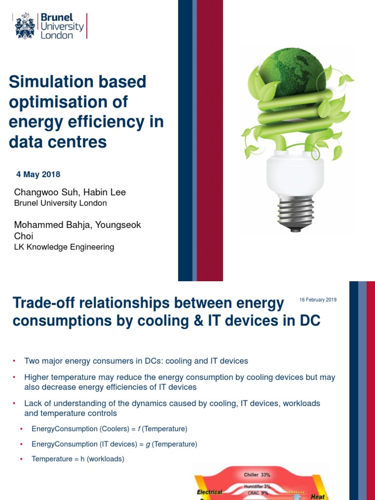 Simulation-based optimisation of energy efficiency in data centres through temperature control ...