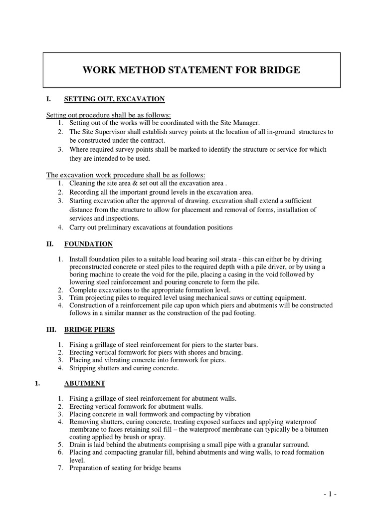 Construction Methodology for Foundations, Substructure, and ...