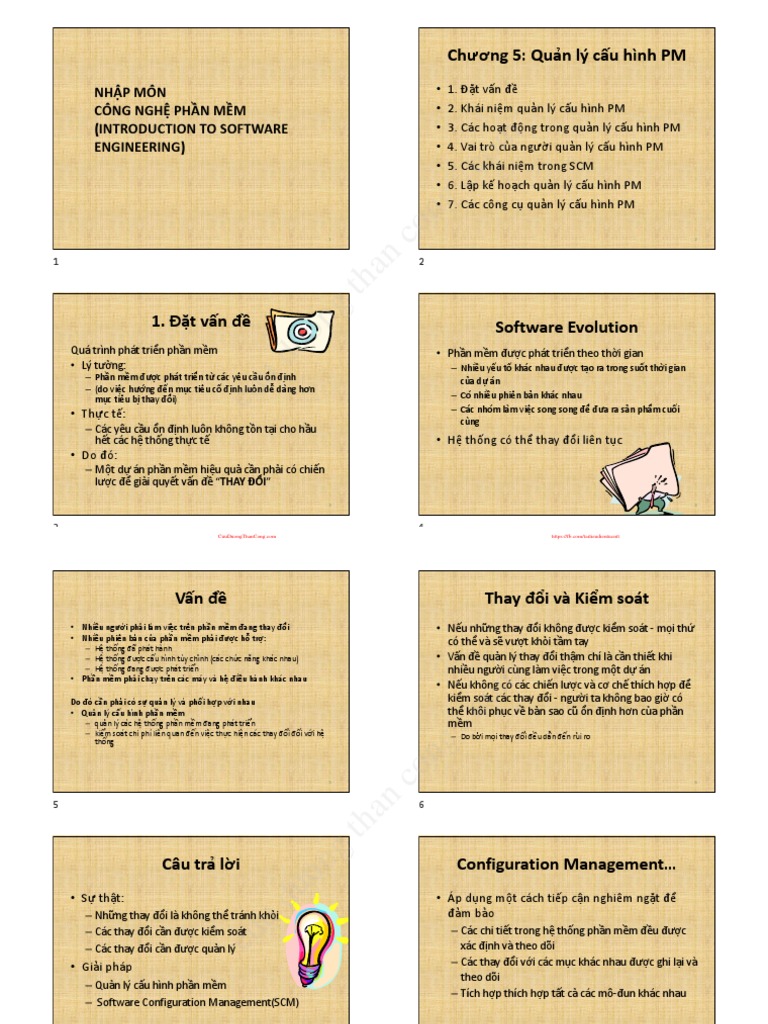 Nhap-Mon-Cong-Nghe-Phan-Mem Chuong-5-Quan-Ly-Cau-Hinh-Pm | PDF