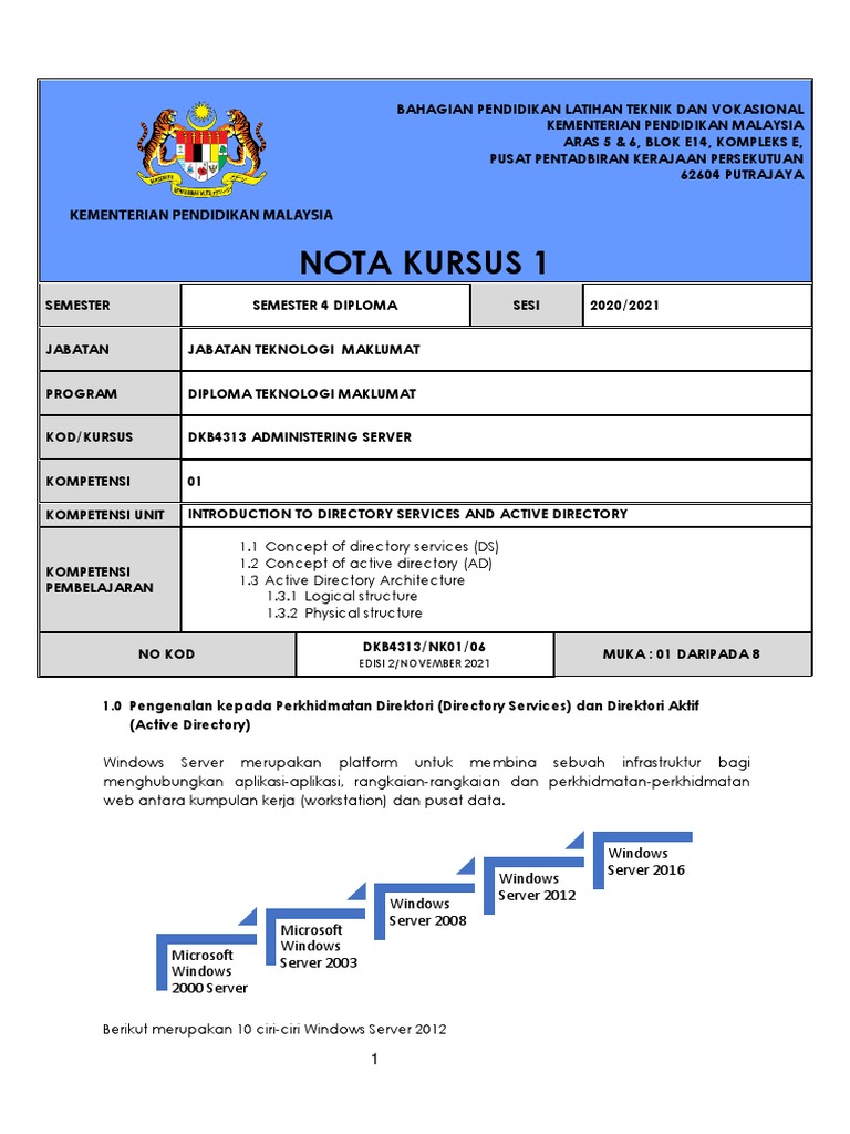Nota Kursus 1 | PDF