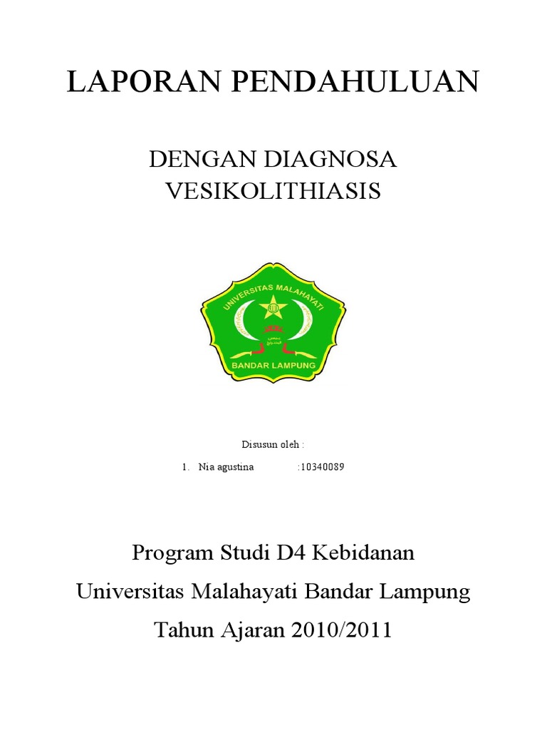 Vesikolithiasis: Panduan Kebidanan | PDF