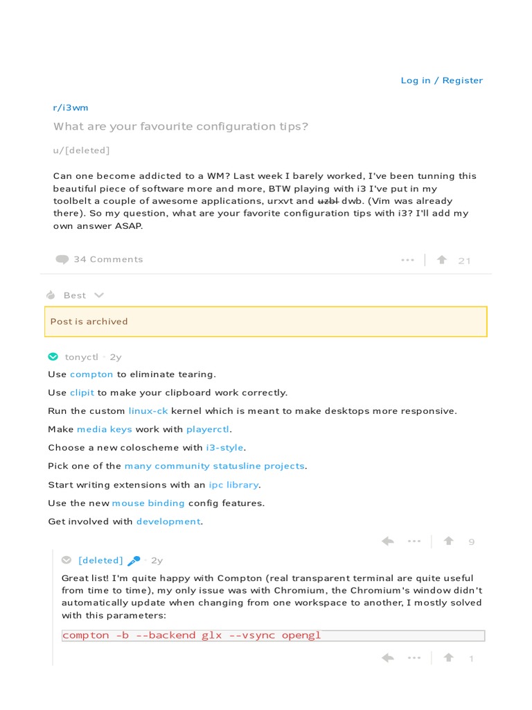 What Are Your Favourite Configuration Tips - I3wm | PDF | Keyboard ...