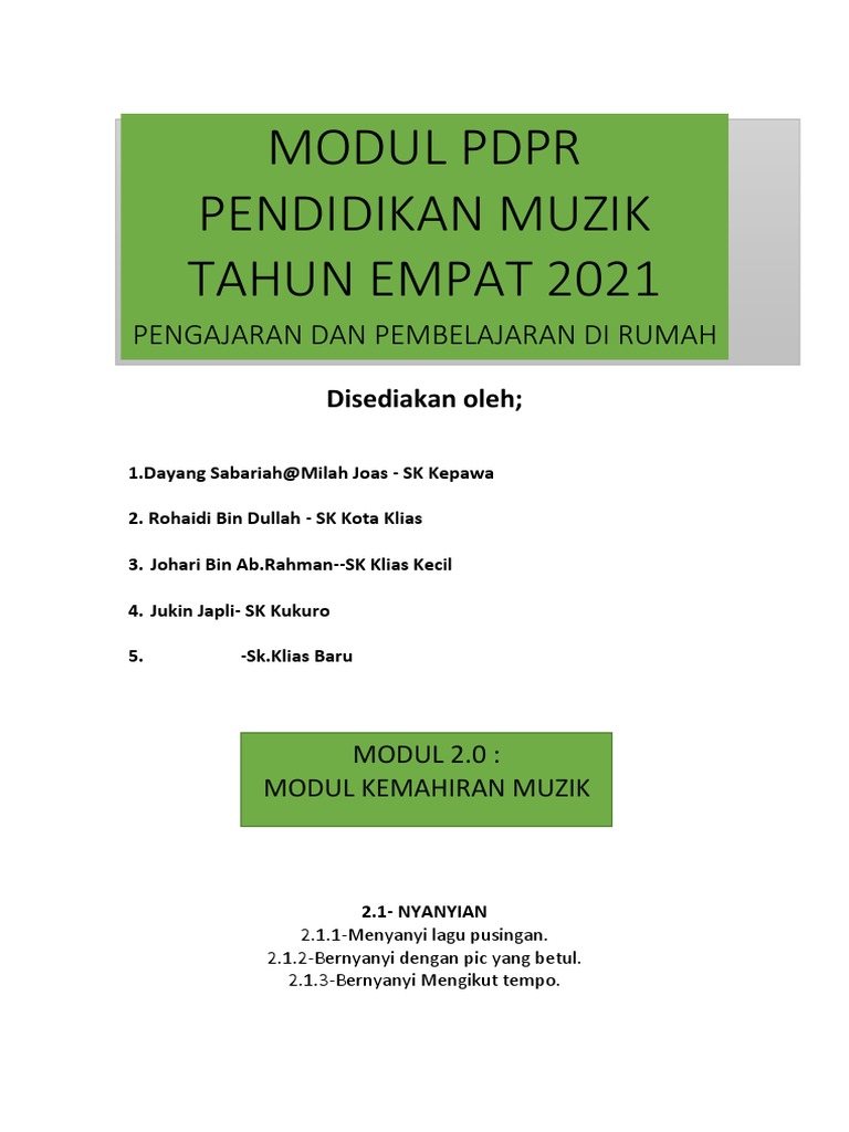 MENYANYIKAN LAGU PUSINGAN | PDF