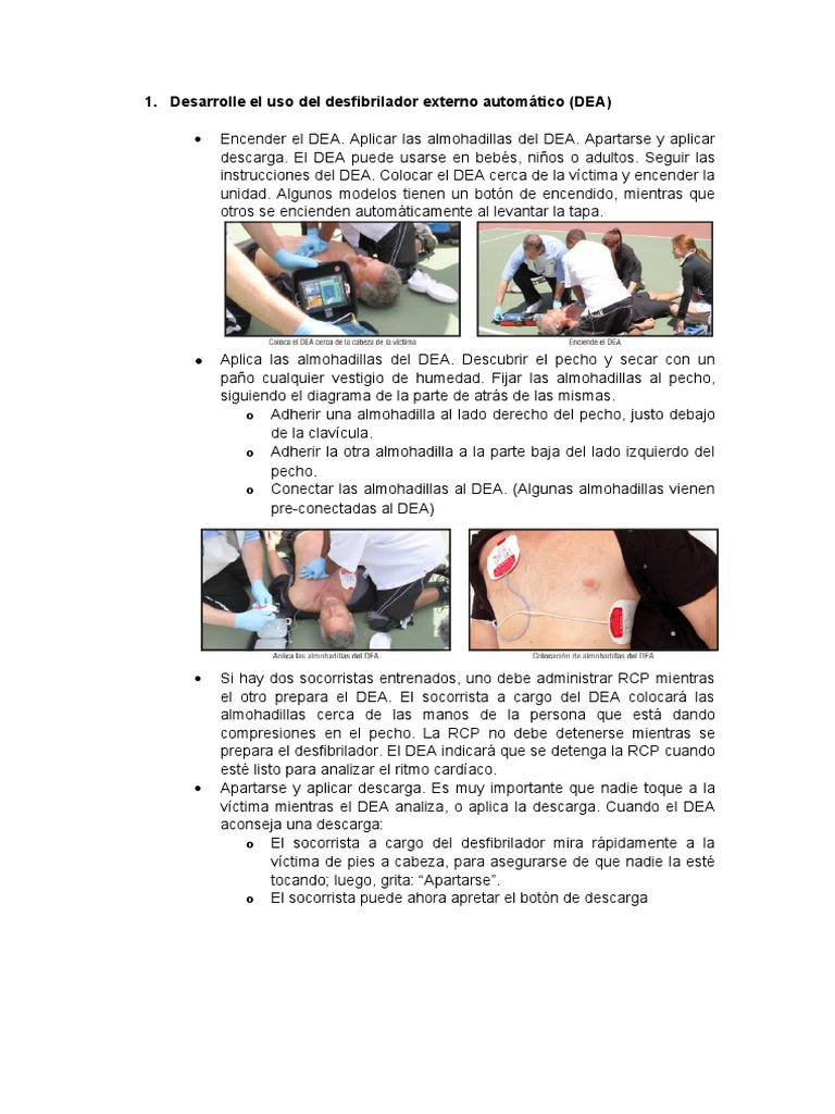 Uso y Mantenimiento del DEA | PDF | Reanimación cardiopulmonar ...