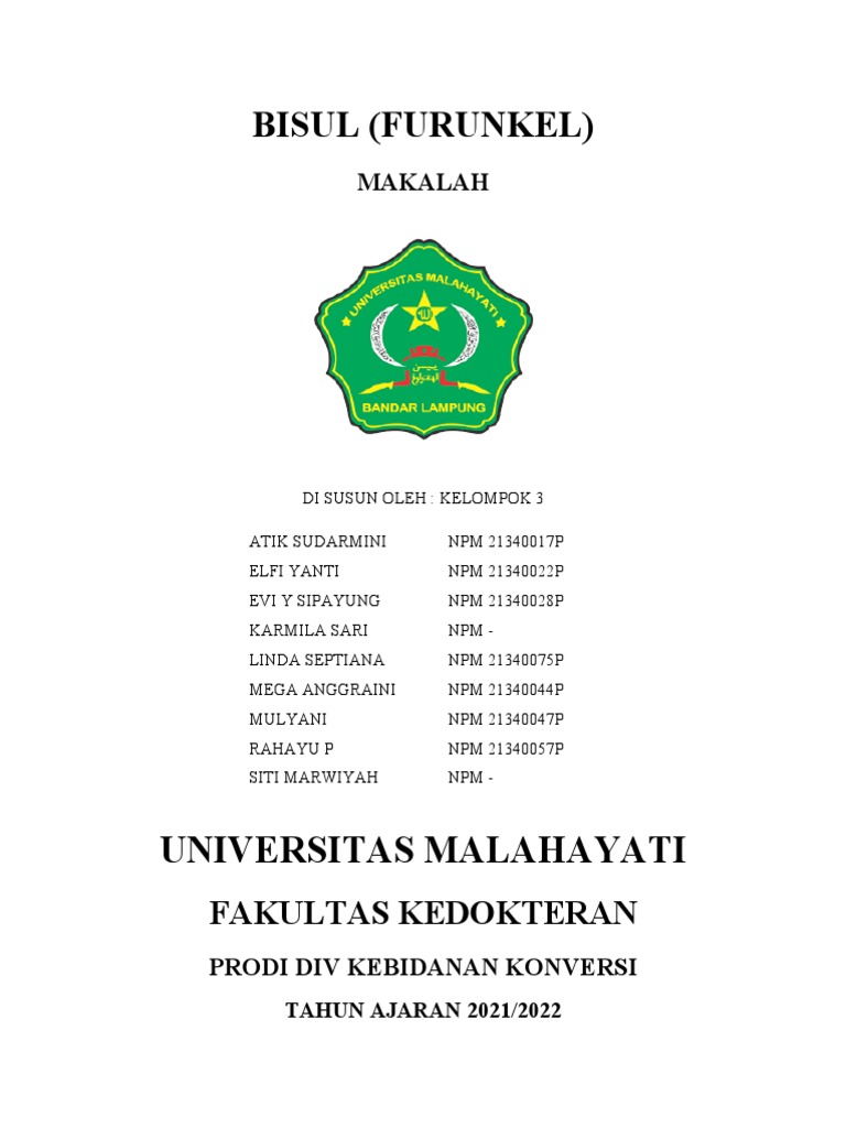 Pengertian dan Penanganan Bisul (Furunkel) | PDF | Kajian Bahasa Asing