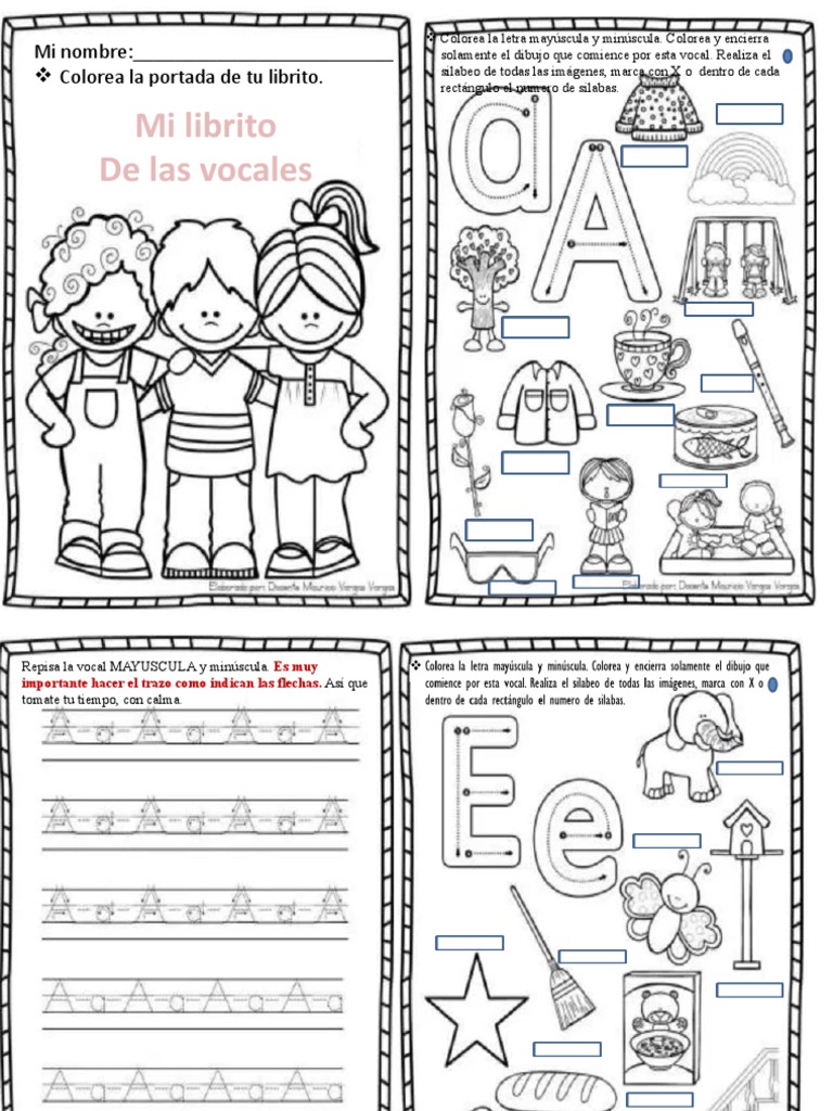 Mi Librito de Las Vocales | PDF | Hogar, jardinería y bricolaje | Poesía