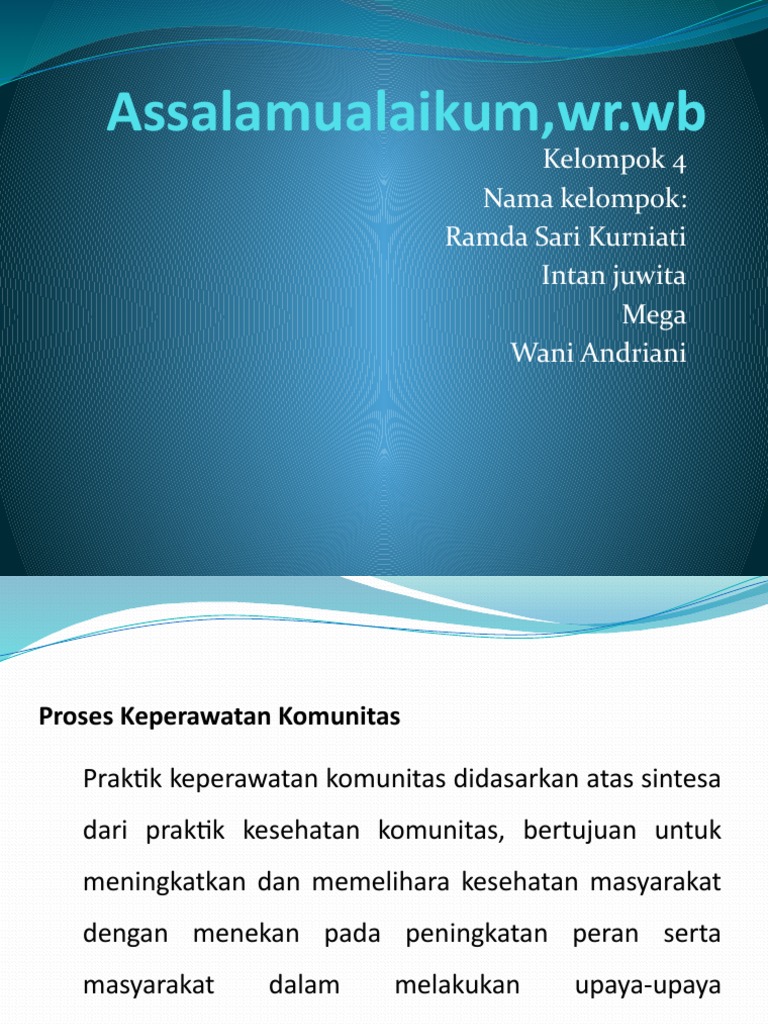 Proses Keperawatan Komunitas | PDF
