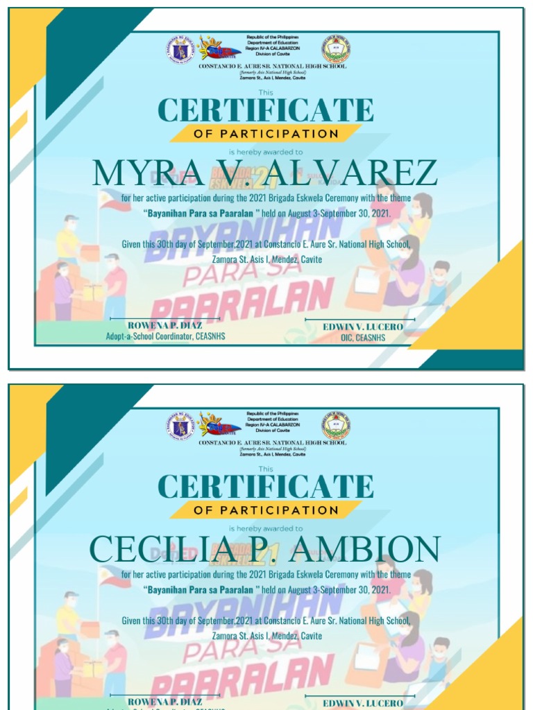 Certificate of Participation-Girls | PDF | Sports & Recreation | Poetry