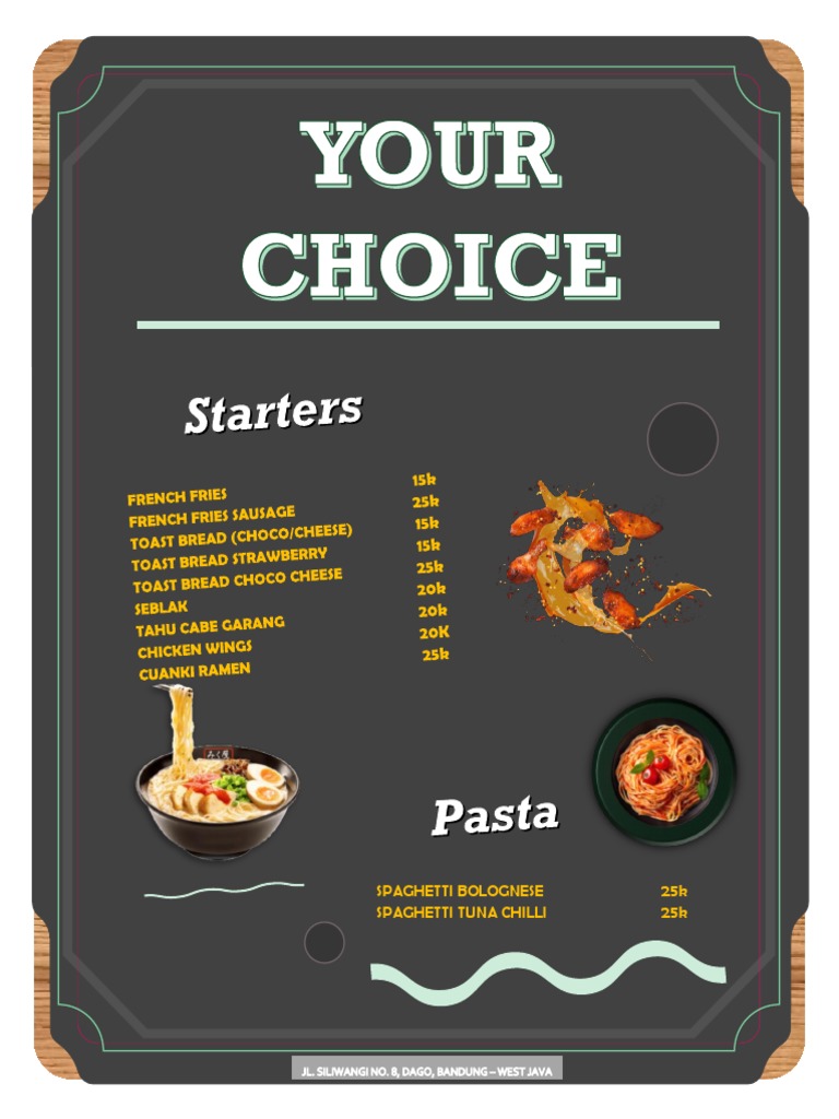 Nescafé Café Menu and Offerings | PDF | Cooking, Food & Wine