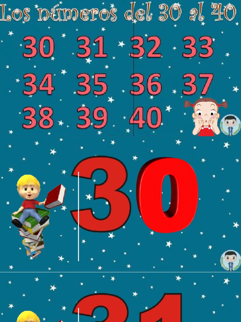 Numeros Del 30 Al 40 | PDF