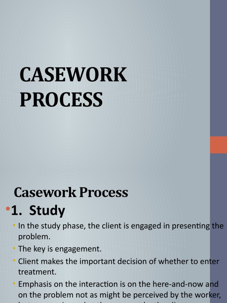 Casework Process | PDF | Grief | Social Work