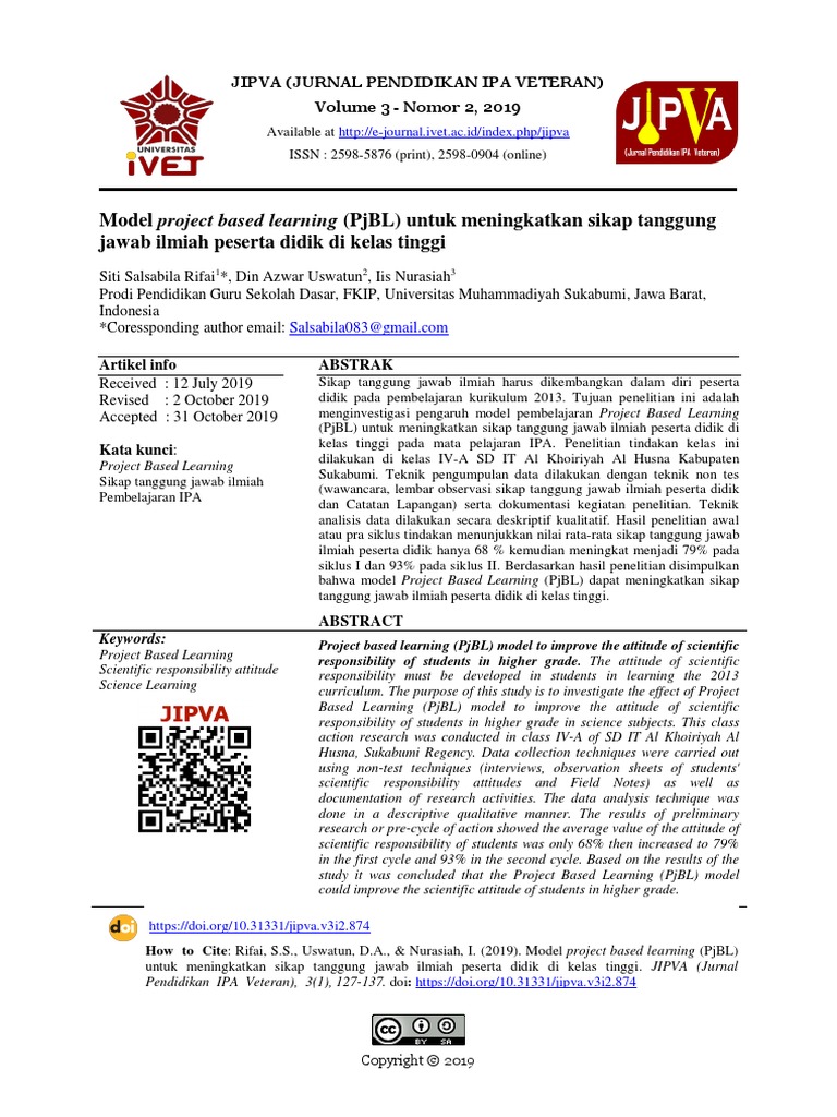 Jurnal Ipa PJBL | PDF | Applied Psychology | Pedagogy