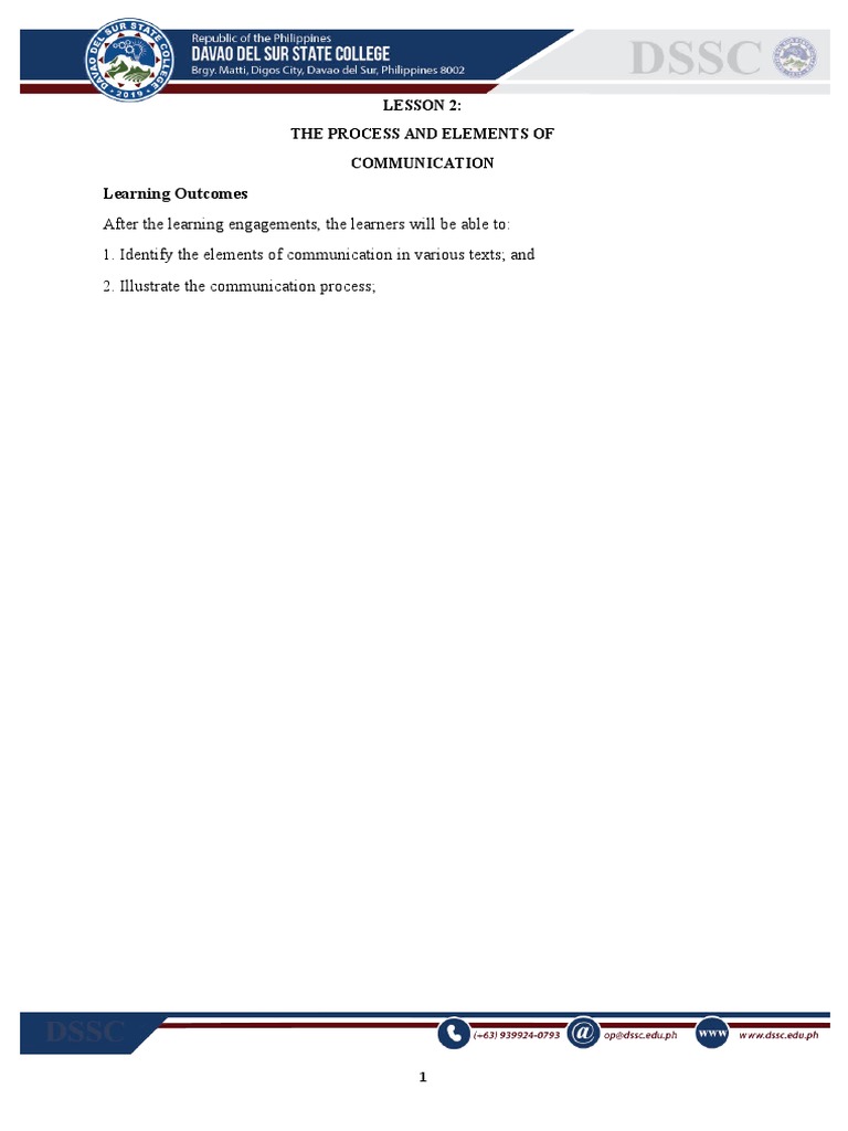 Purposive Communication Module 1 Lesson 3 | PDF | Communication ...