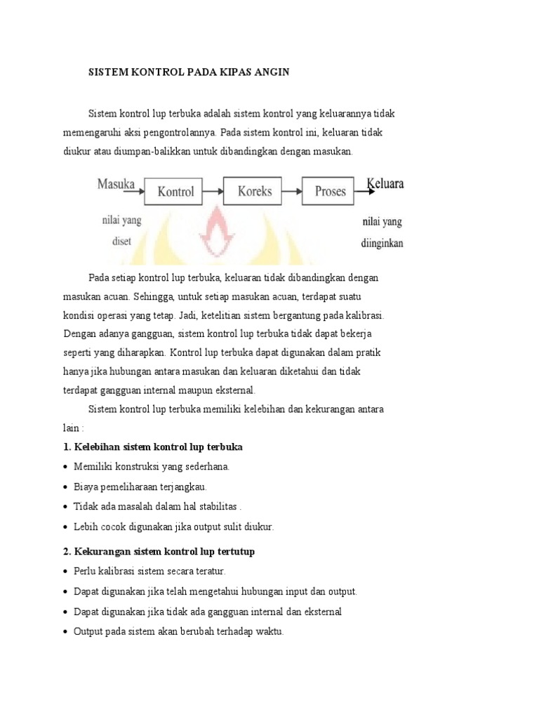 Sistem Kontrol Pada Kipas Angin | PDF