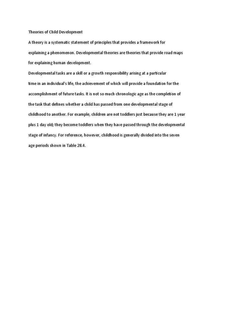 Theories of Child Development | PDF