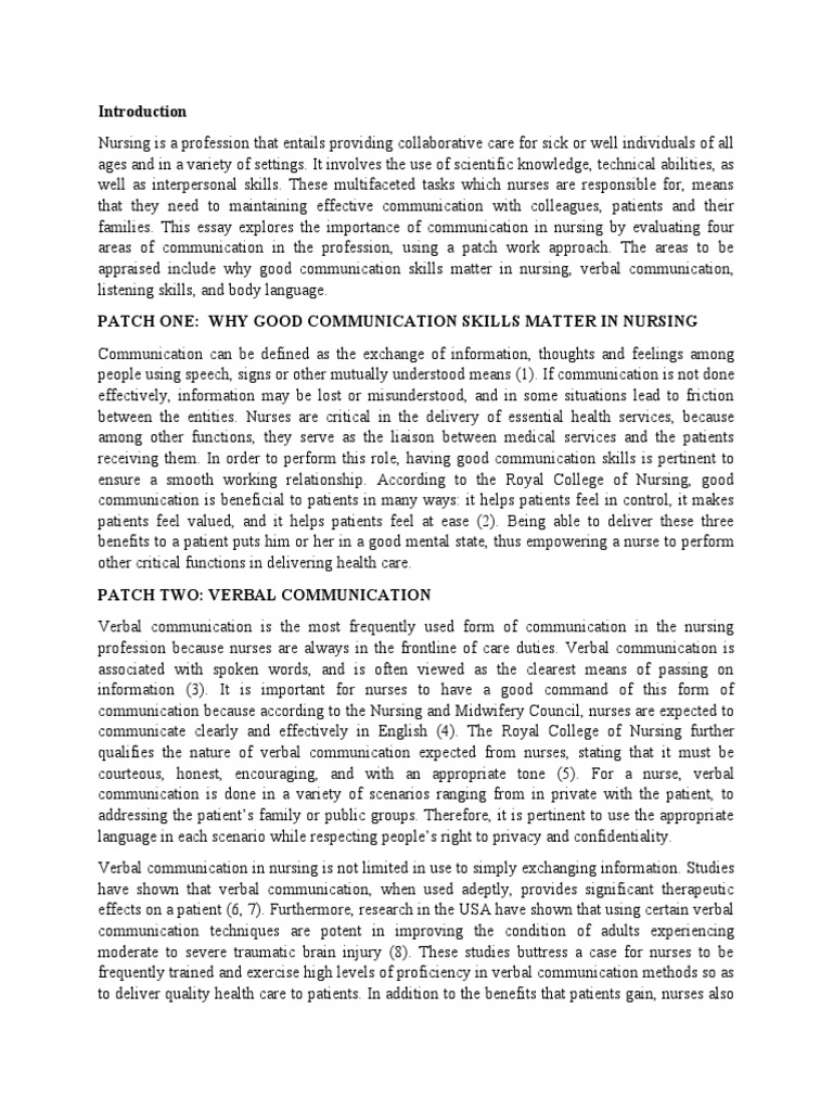 Communication in Nursing | PDF | Nursing | Health Care