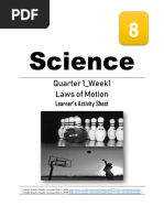 Science 8-1st Quarter Module | PDF | Force | Inertia
