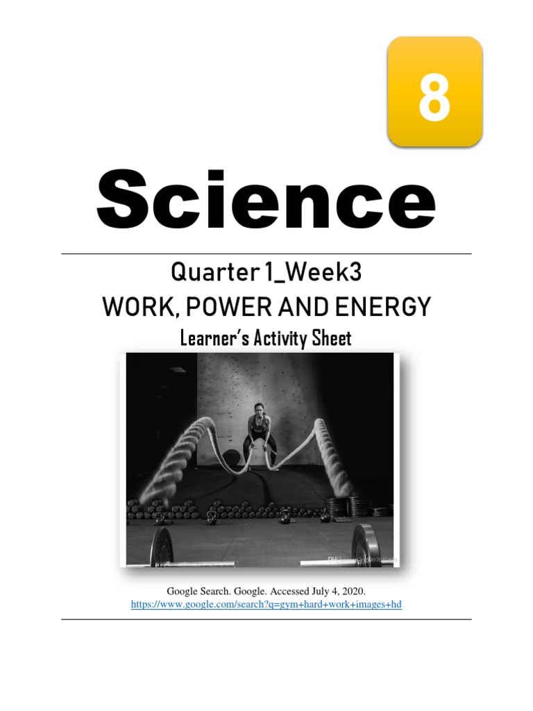 Learning Packet-Week 3 - Energy | PDF | Potential Energy | Force