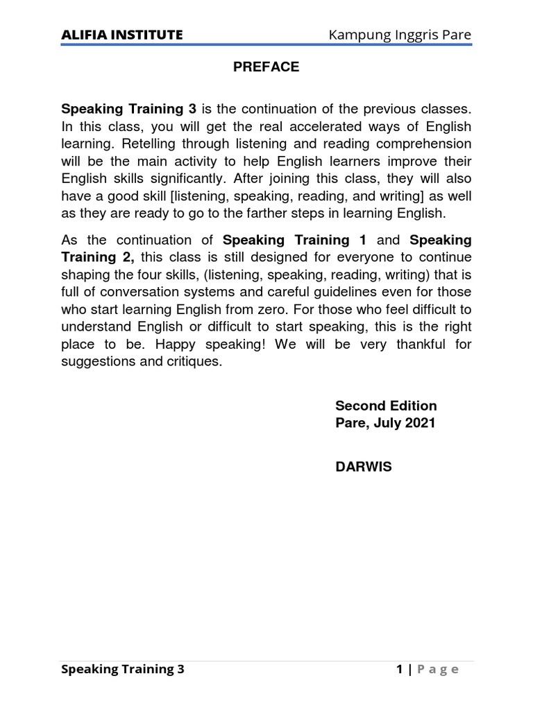 Module - Speaking Training 3 | PDF | English Language | Linguistics