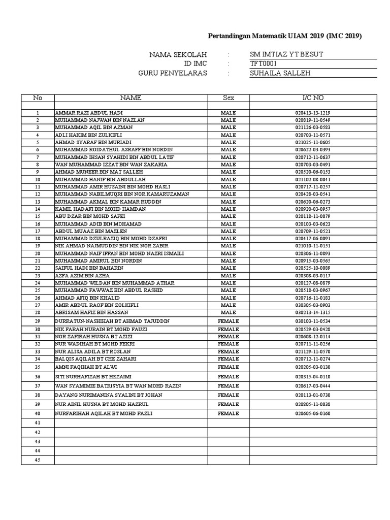 IBEST IMC 2019 Answer | PDF