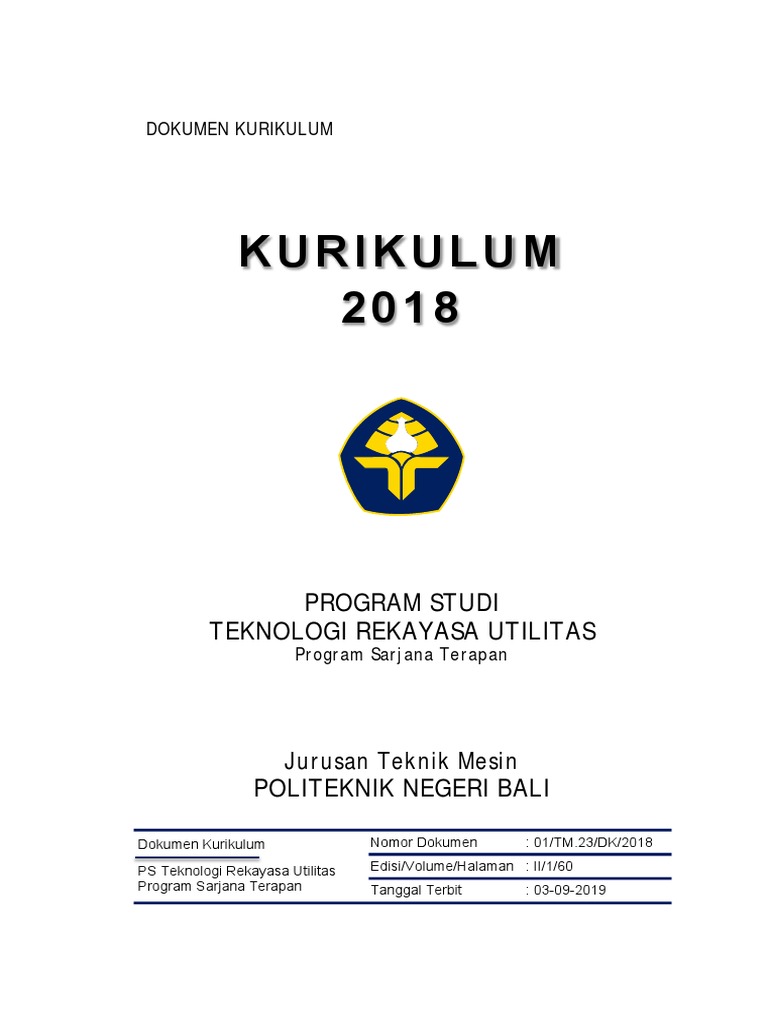 Dokumen Kurikulum PS TRU-MEP - 2018 - Vol-1-Final-Ed - Soft | PDF