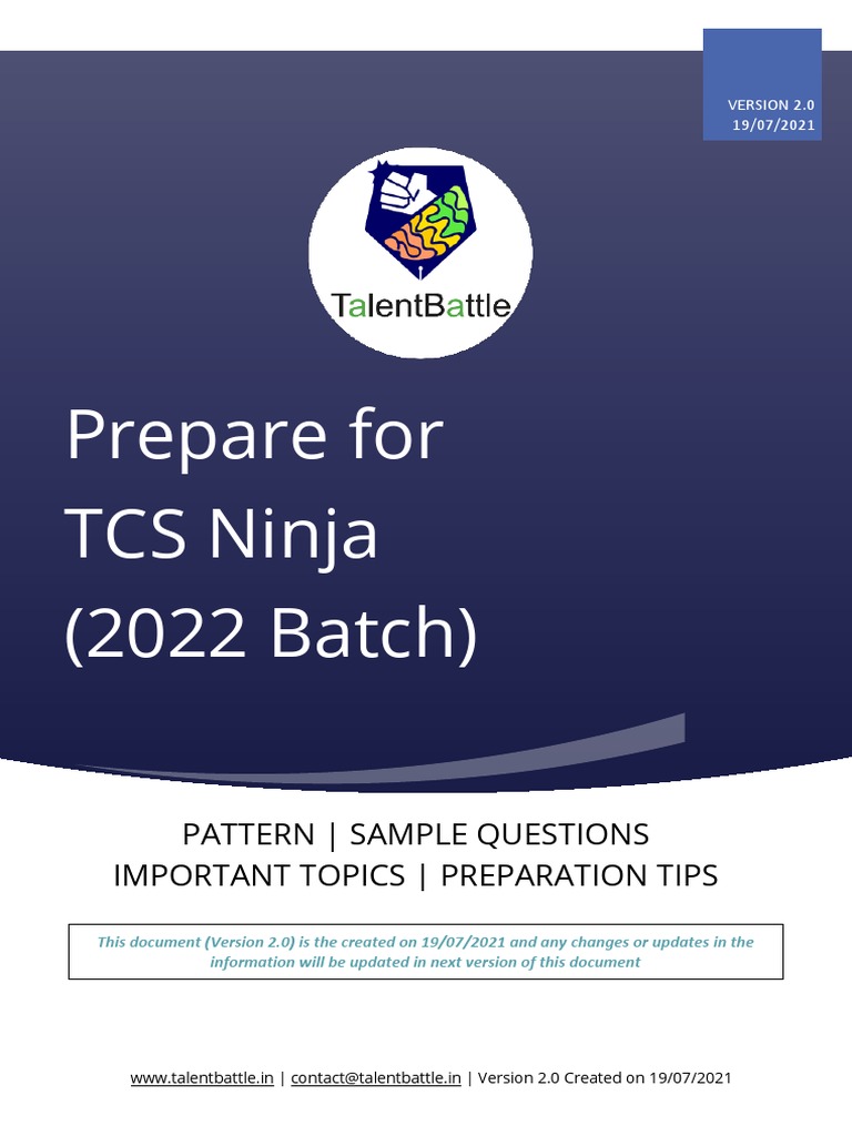 TCS Ninja 2022 preparation guide | PDF | Parameter (Computer Programming) | Astronomy