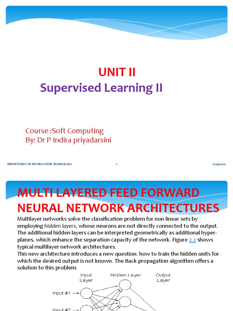 An In-Depth Explanation of Backpropagation Neural Networks | PDF ...