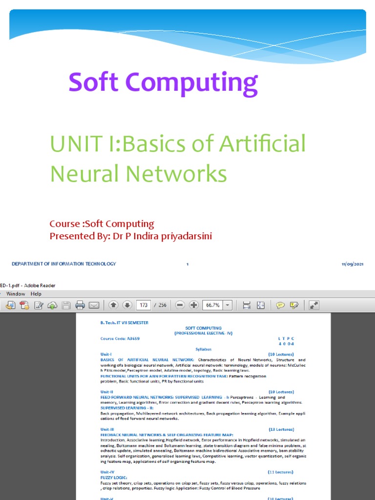 Soft Computing: UNIT I:Basics of Artificial Neural Networks | PDF | Artificial Neural Network ...