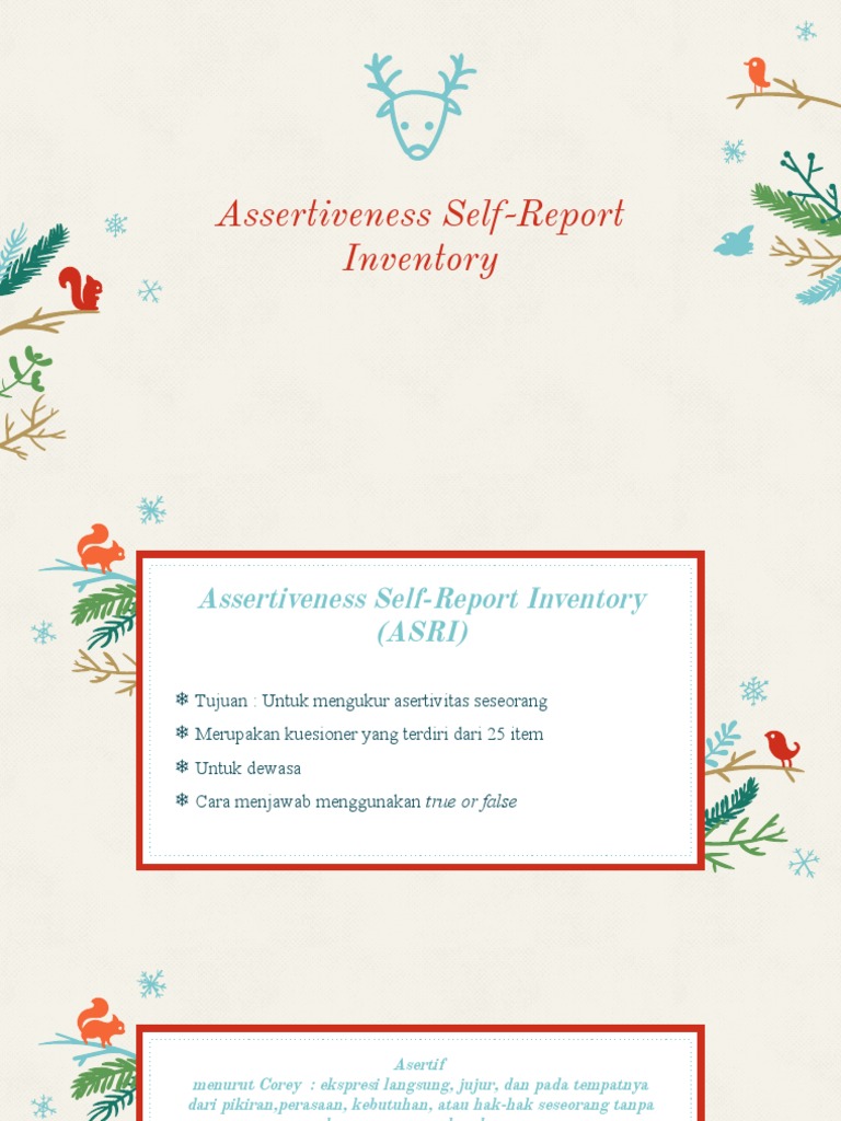 Asertiveness Self-Report Inventory | PDF
