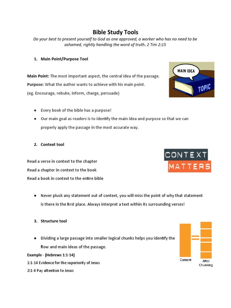 Bible Study Tools | PDF | Chapters And Verses Of The Bible | Bible