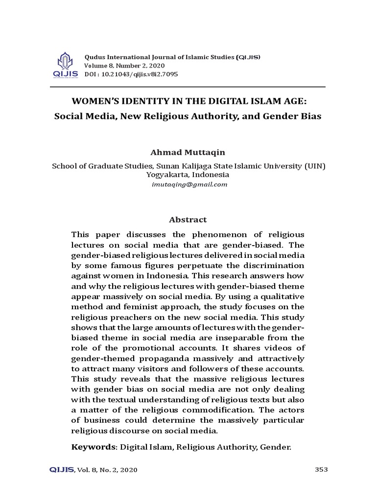 Women's Identity in The Digital Islam Age | PDF | Gender | Gender Studies