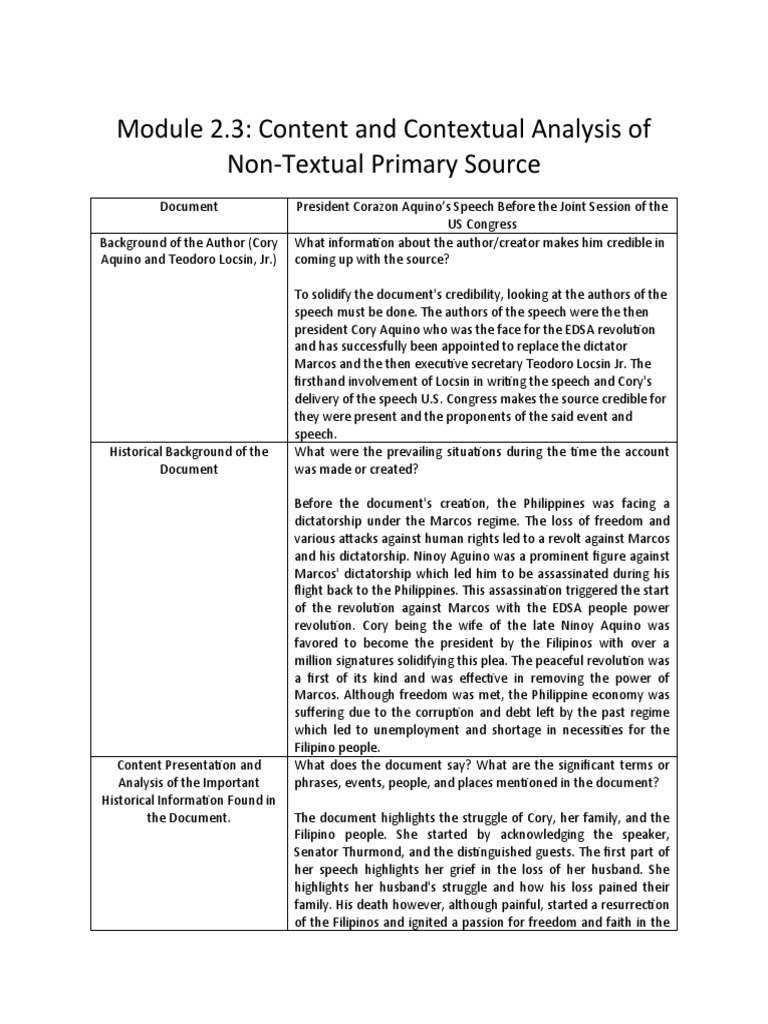 Module 2.3: Content and Contextual Analysis of Non-Textual Primary ...
