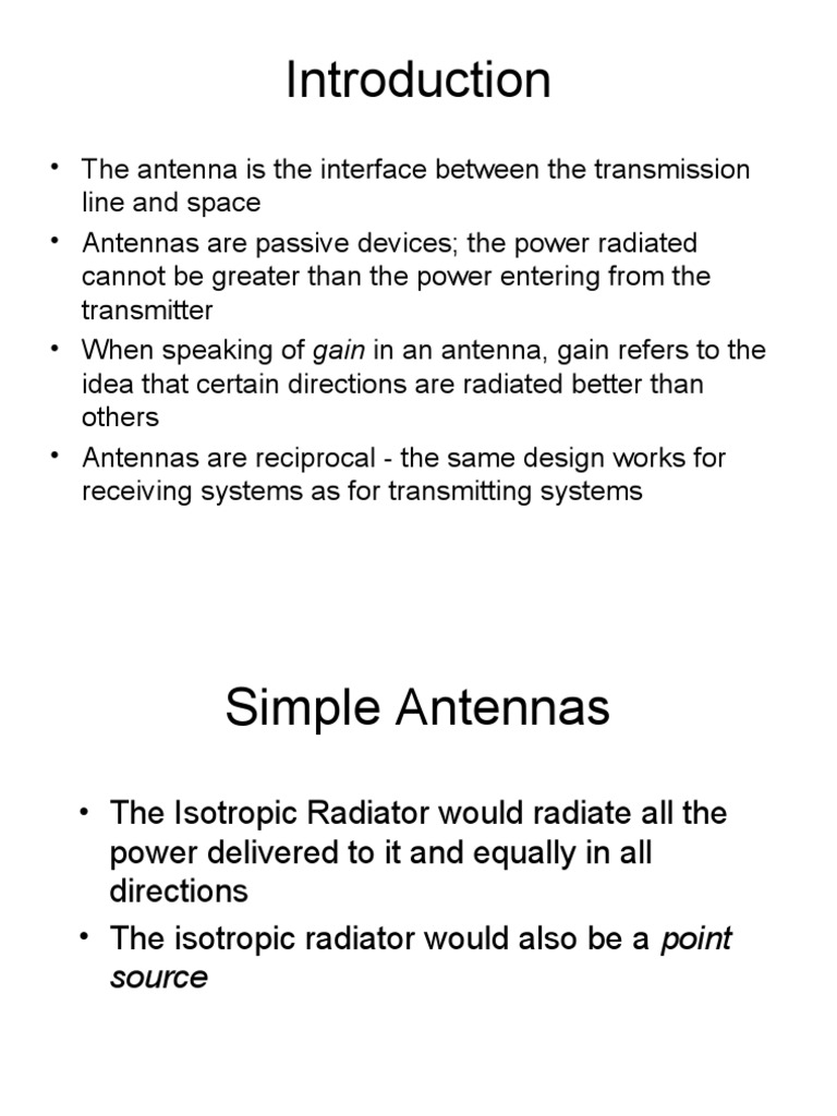 Lecture 2 Pdf Antenna Radio Electronic Engineering