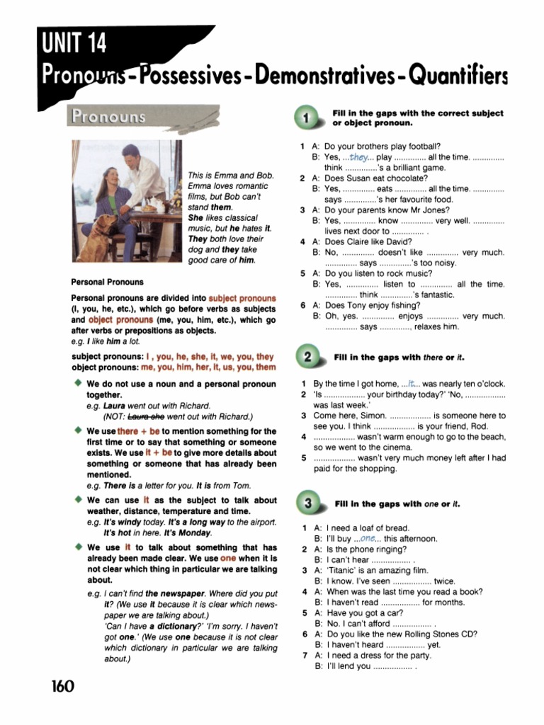 Grammarway3 Pronouns 160-173 | PDF