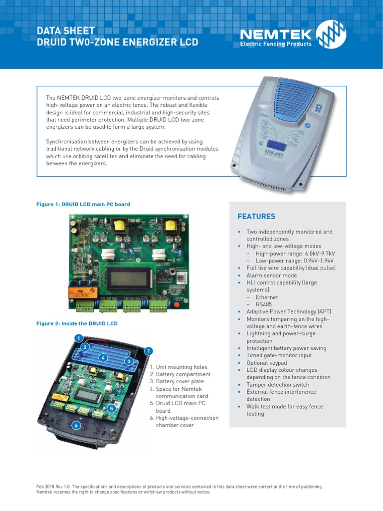 Data Sheet Druid Two Zone | PDF | Relay | Mains Electricity