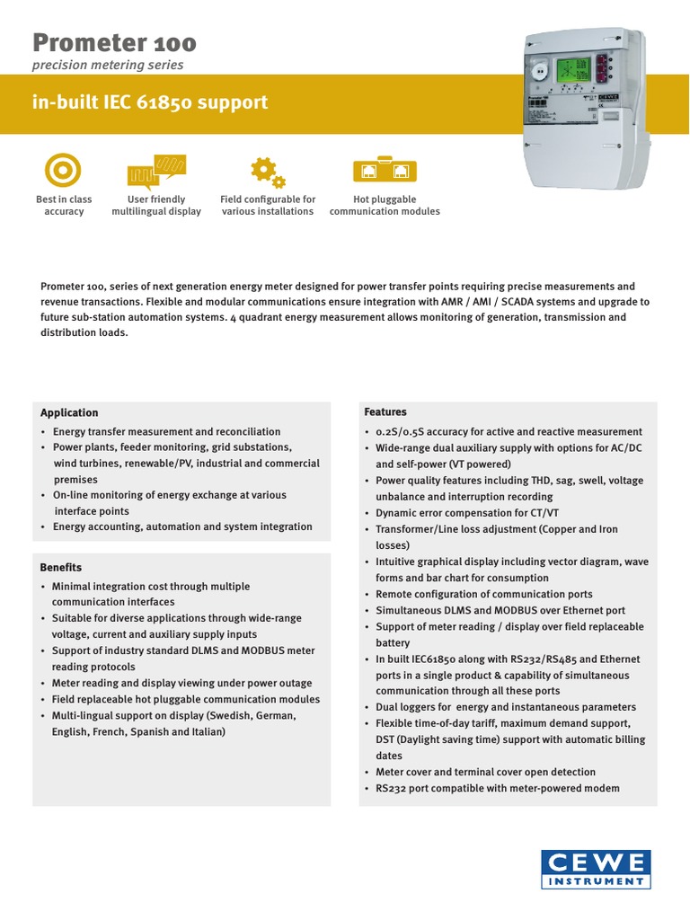 The Prometer 100: A Next Generation Energy Meter with Precise ...