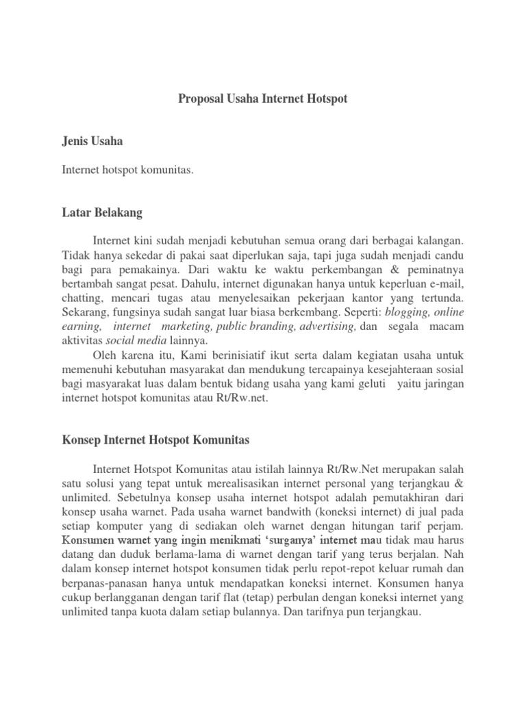 Proposal Inet | PDF