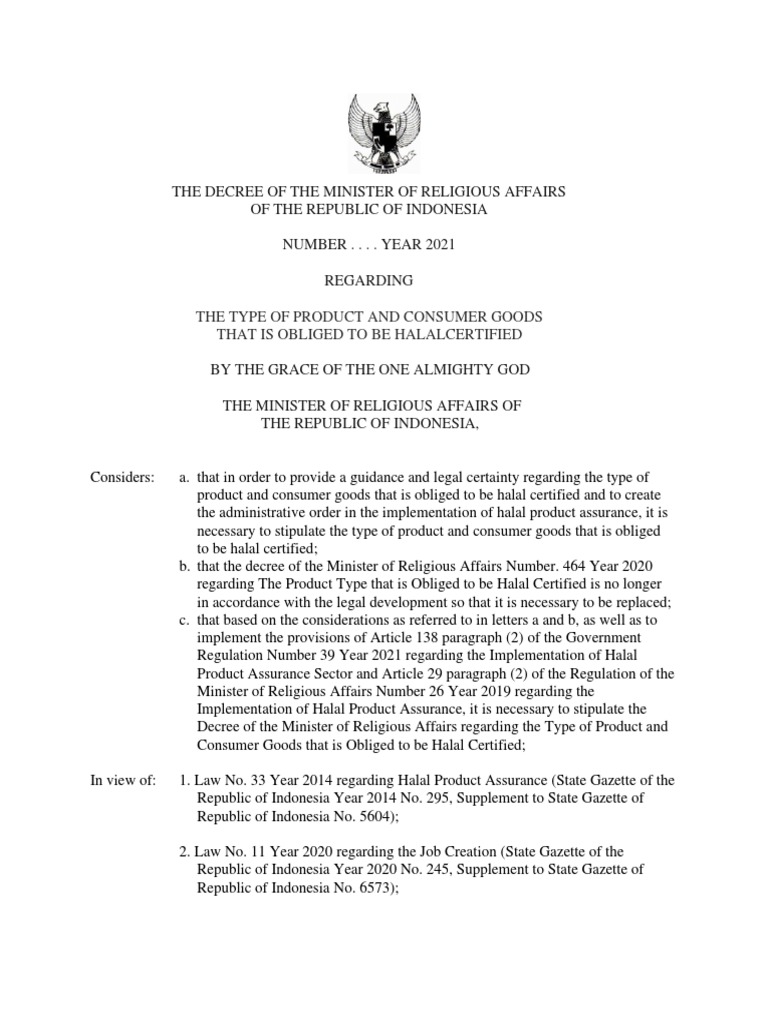 Draft of MORA's Decree | PDF | Chocolate | Flour