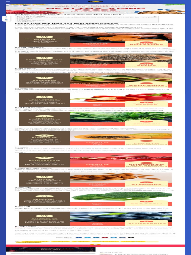 10 Tips For Healthy Aging Process | PDF