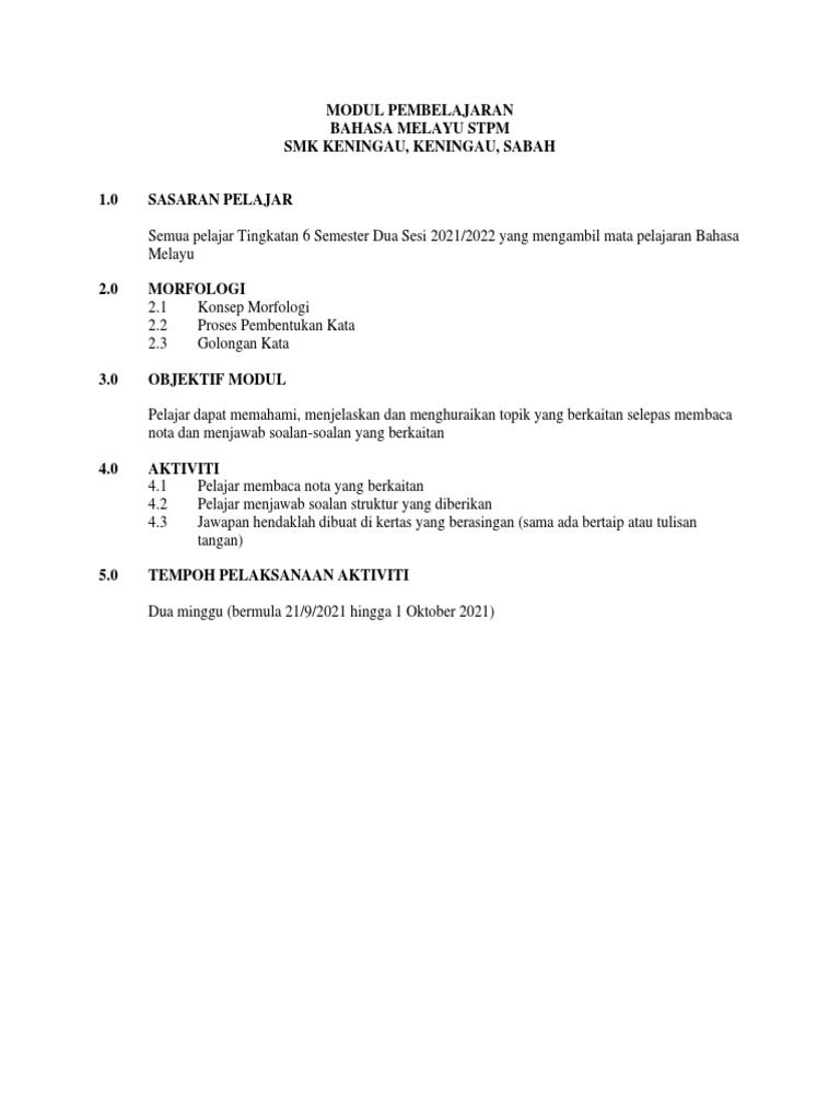 Modul Soalan Struktur | PDF
