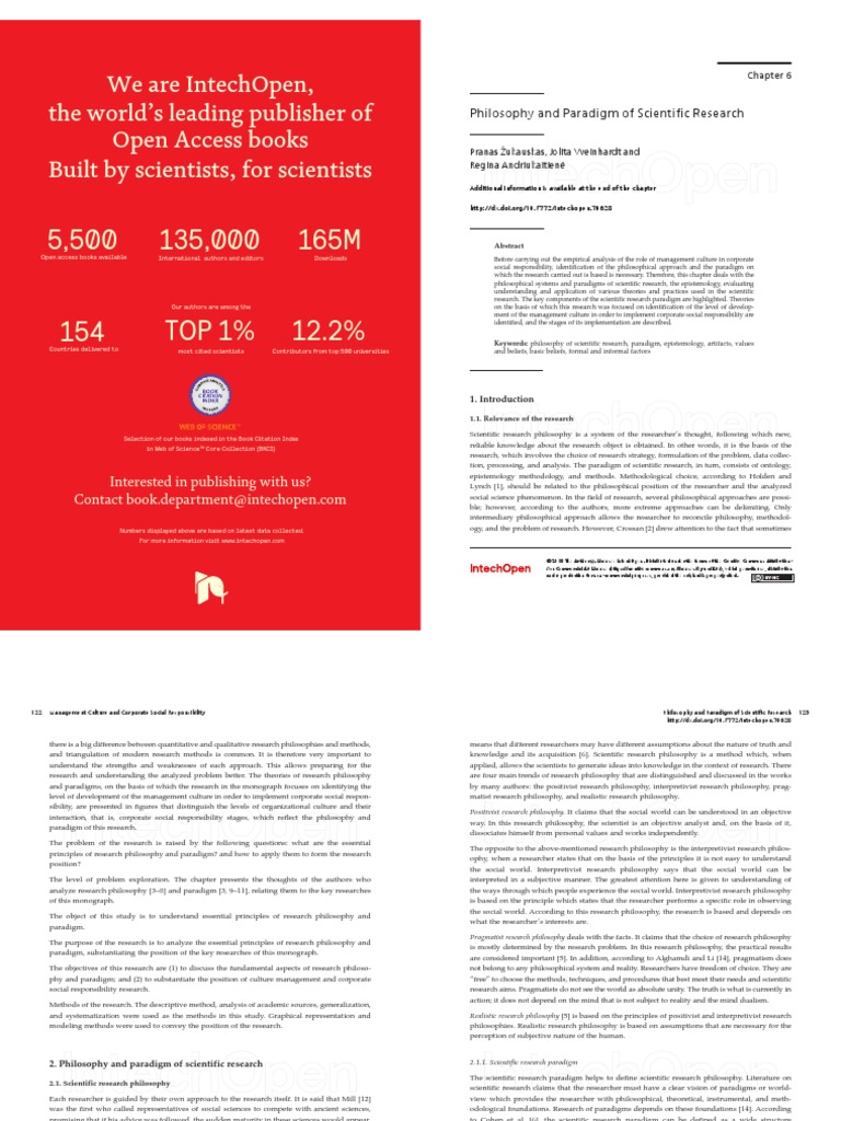 Research Philosophy and Paradigms Notes | Download Free PDF | Science ...