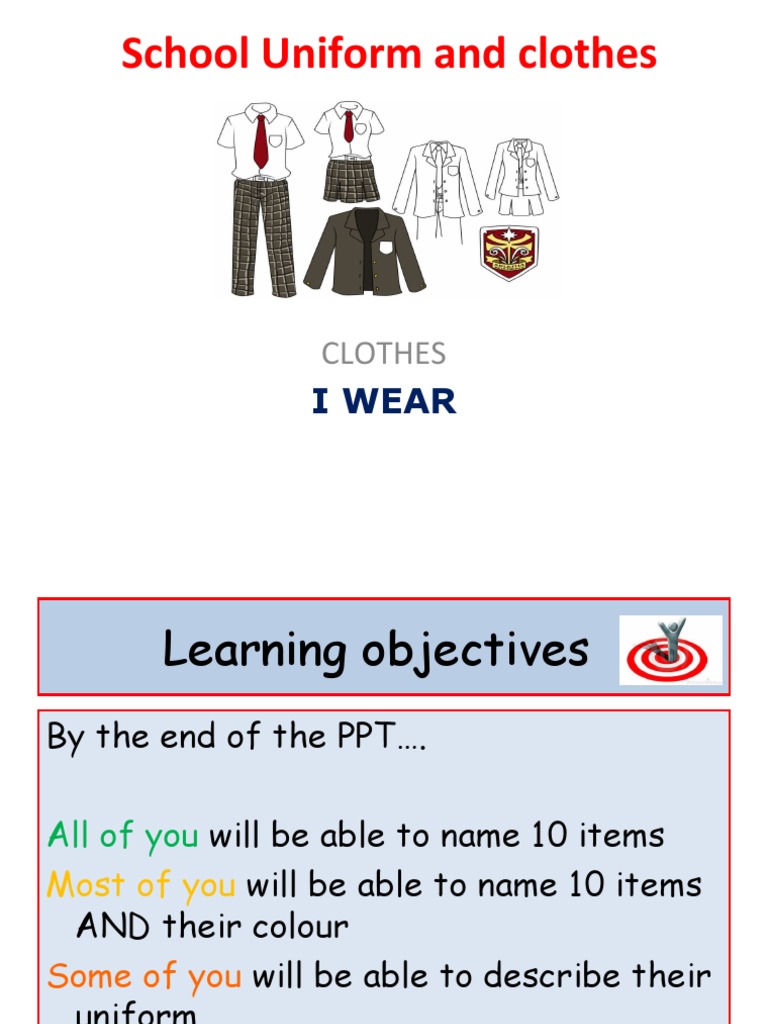 School Uniform Items and Colors Guide | PDF