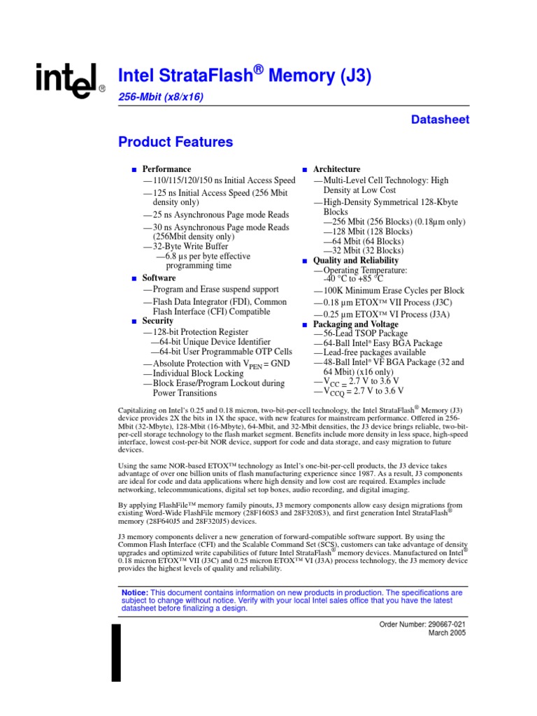E28F128 | PDF | Flash Memory | Computer Data Storage