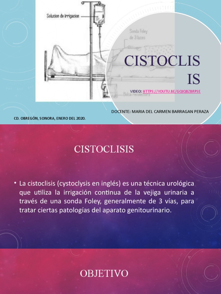 CISTOCLISIS | PDF | Especialidades Medicas | Riego