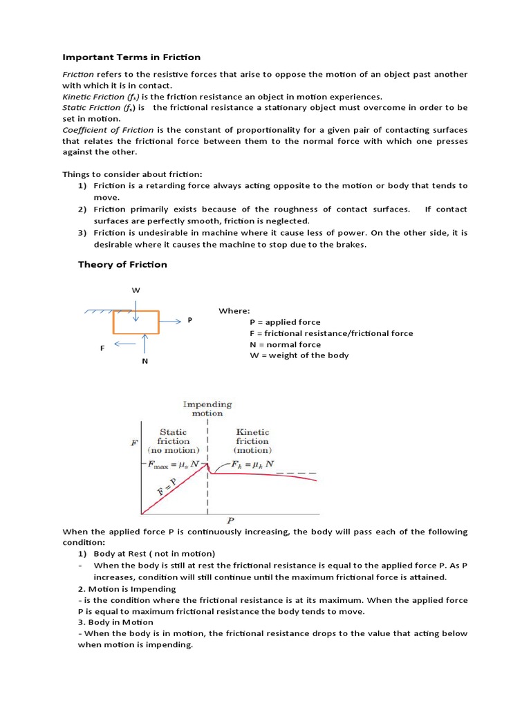 Friction | PDF | Friction | Force