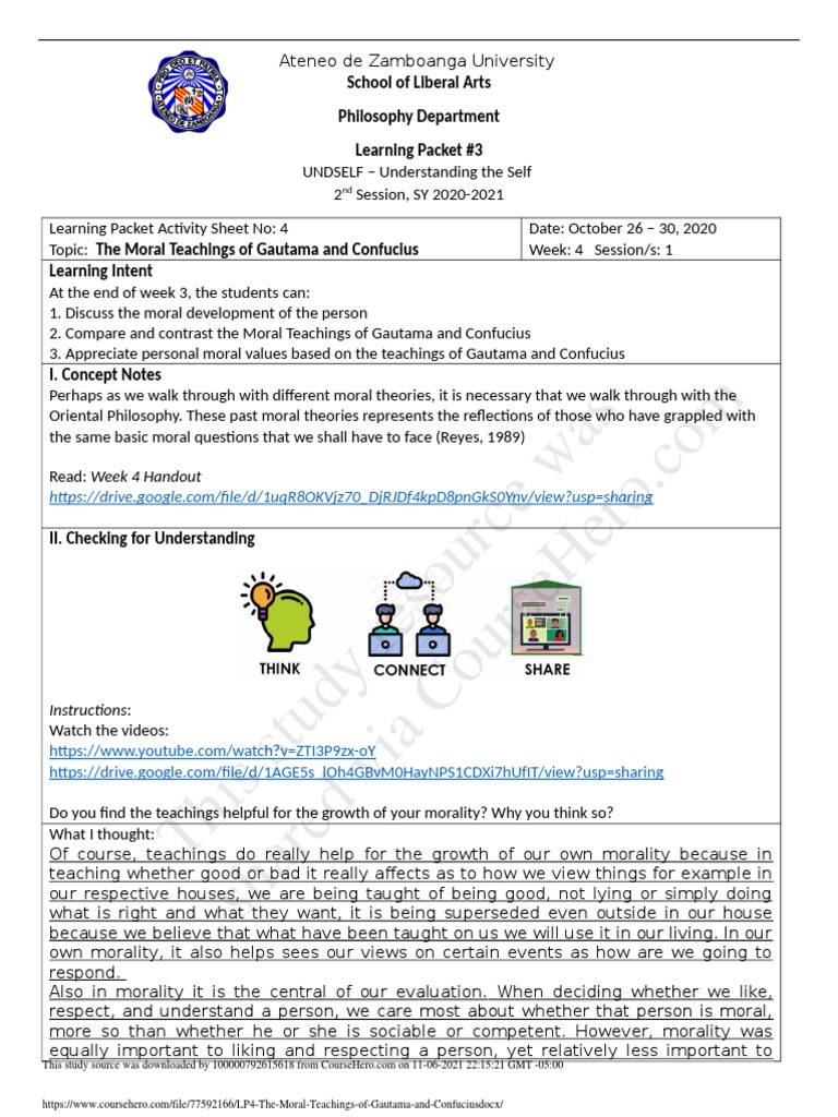 This Study Resource Was: School of Liberal Arts Philosophy Department ...