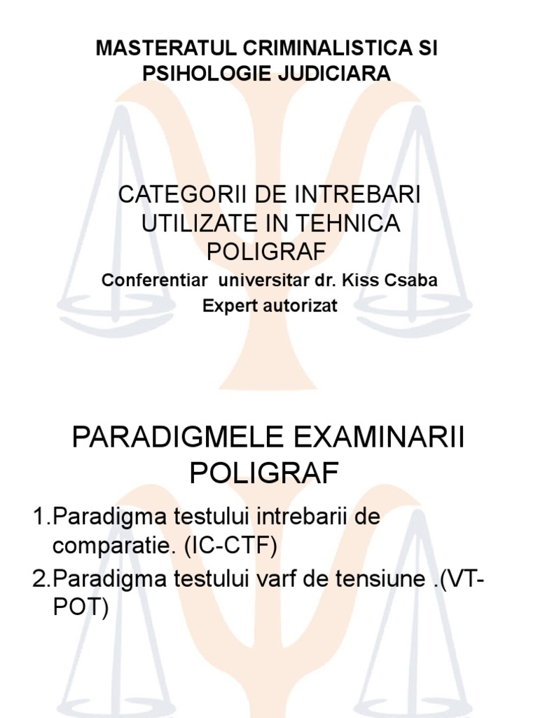 Tipuri de Intrebari Utlizate in Tehnica Poligraf2 | PDF